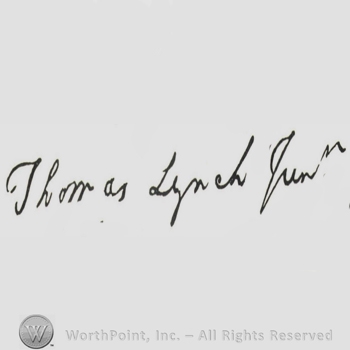 Mark with Signature: Thomas Lynch Jr.. | #550180