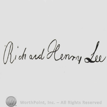 Mark with Signature: Richard Henry Lee. | #550187
