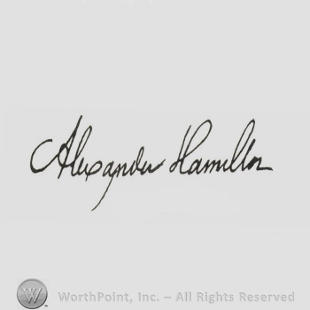 Mark with Signature: Alexander Hamilton. | #550224
