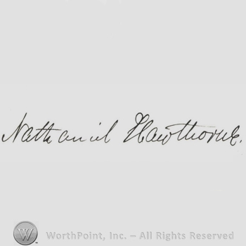 Mark with Signature: Nathaniel Hawthorne. | #550226