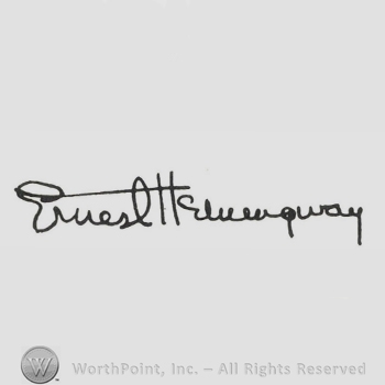 Mark with Signature: Ernest Hemingway. | #550228