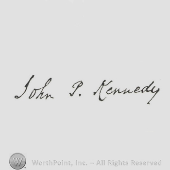 Mark with Signature: John P. Kennedy. | #550231