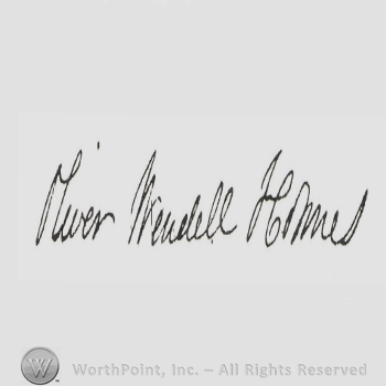 Mark with Signature: Oliver Wendell Holmes. | #550233