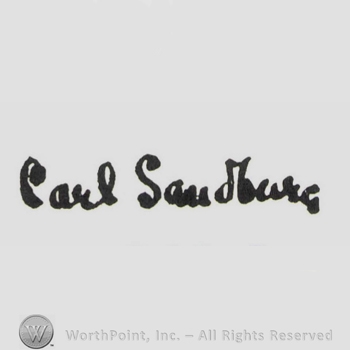 Mark with Signature: Carl Sandburg. | #550249