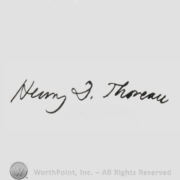 Mark with Signature: Henry David Thoreau. | #550263