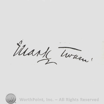 Mark with Signature: Mark Twain. | #550265
