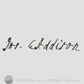 Mark with Signature: Joseph Addison. | #550269