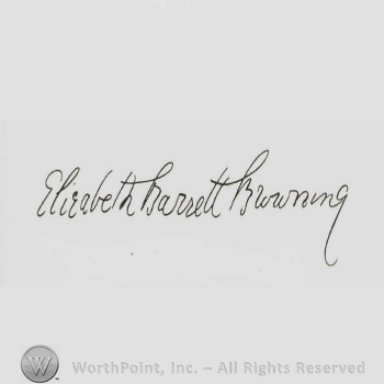 Mark with Signature: Elizabeth Barrett Browning. | #550275