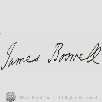 Mark with Signature: James Boswell. | #550276