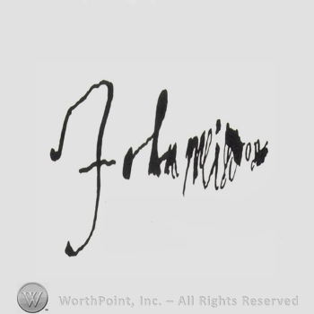 Mark with Signature: John Milton. | #550280