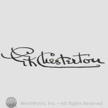 Mark with Signature: Gilbert Keith Chesterton. | #550282
