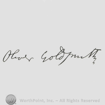 Mark with Signature: Oliver Goldsmith. | #550297