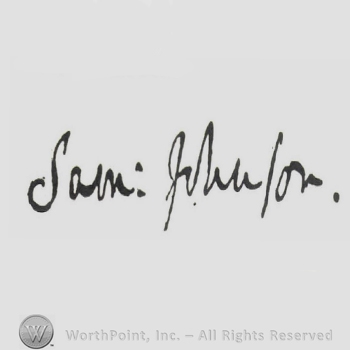 Mark with Signature: Samuel Johnson. | #550302