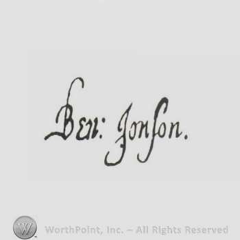 Mark with Signature: Benjamin Jonson. | #550303