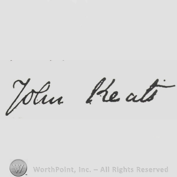Mark with Signature: John Keats. | #550305