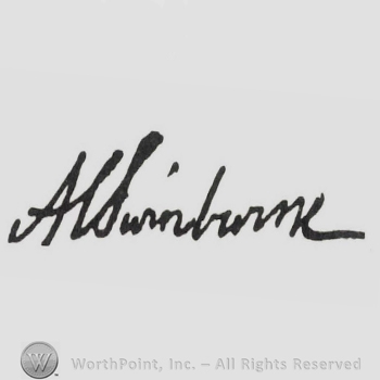 Mark with Signature: Algernon Charles Swinburne. | #550332