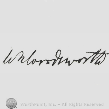 Mark with Signature: William Wordsworth. | #550337