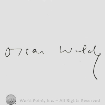 Mark with Signature: Oscar Wilde. | #550339