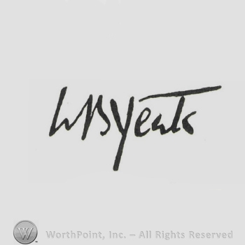 Mark with Signature: William Butler Yeats. | #550340
