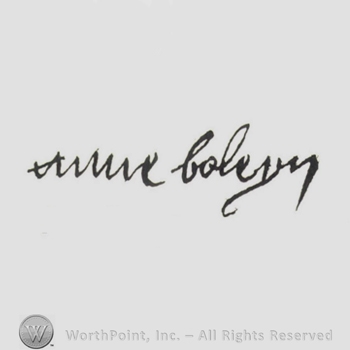 Mark with Signature: Anne Boleyn. | #550353
