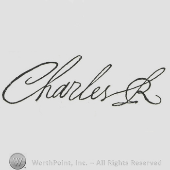 Mark with Signature: Charles I, King of England. | #550359