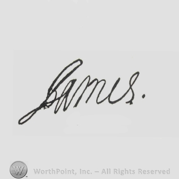 Mark with Signature: James II of England. | #550364