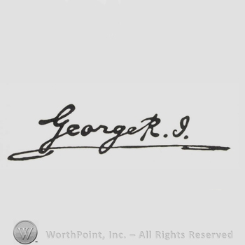 Mark with Signature: George V. | #550375