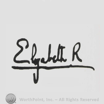 Mark with Signature: Queen Elizabeth II. | #550377