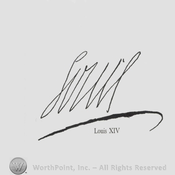 Mark with Signature: Louis XIV. | #550391