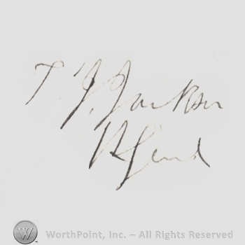 Mark with Signature: Thomas Jonathan Jackson. | #550801