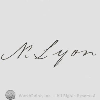 Mark with Signature: Nathaniel Lyon. | #550814
