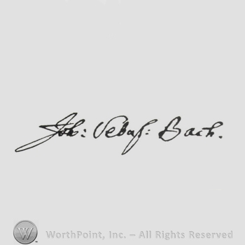 Mark with Signature: Johann Sebastian Bach. | #550847