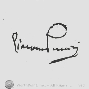 Mark with Signature: Giacomo Puccini. | #550884