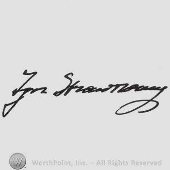 Mark with Signature: Igor Fyodorovich Stravinsky. | #550903