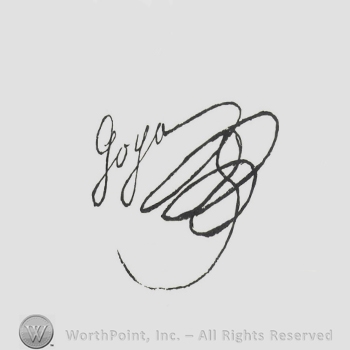 Mark with Signature: Francisco Goya. | #550920