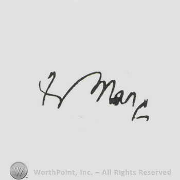 Mark with Signature: Franz Moritz Wilhelm Marc. | #550923