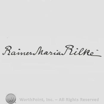 Mark with Signature: Rainer Maria Rilke. | #550977