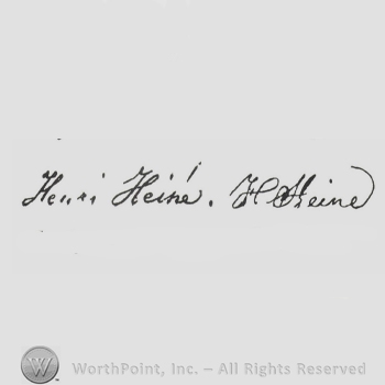 Mark with Signature: Heinrich Heine. | #550989