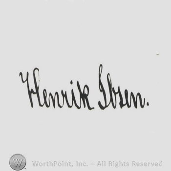Mark with Signature: Henrik Johan Ibsen. | #550995