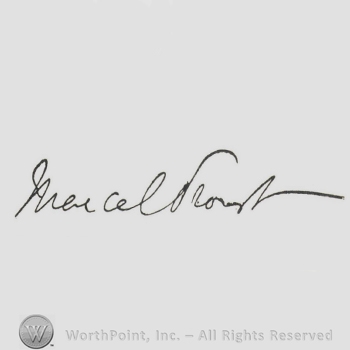 Mark with Signature: Marcel Proust. | #551007