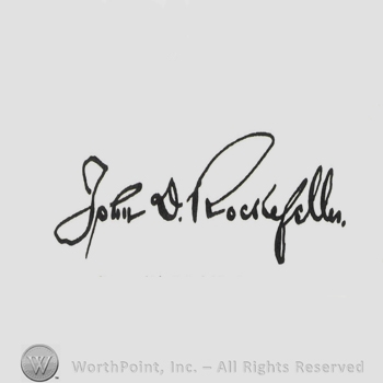 Mark with Signature: John D. Rockefeller. | #551071