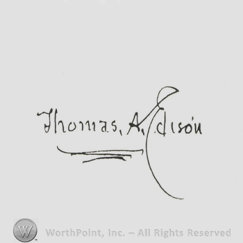 Mark with Signature: Thomas Edison. | #551083