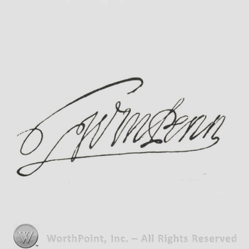 Mark with Signature: William Penn. | #551093