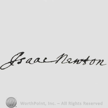 Mark with Signature: Isaac Newton. | #551121