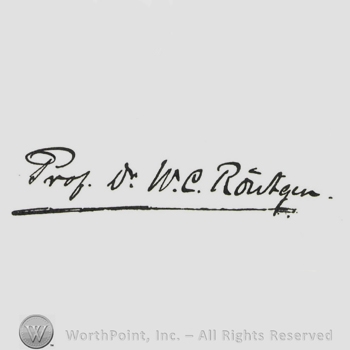 Mark with Signature: Wilhelm Conrad Röntgen. | #551123