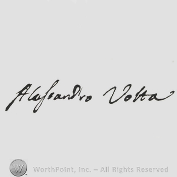 Mark with Signature: Alessandro Volta. | #551124