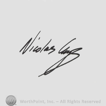 Mark with Signature: Nicolas Cage. | #561947