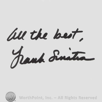 Mark with Signature: Frank Sinatra. | #561952