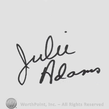 Mark with Signature: Julie Adams. | #561989