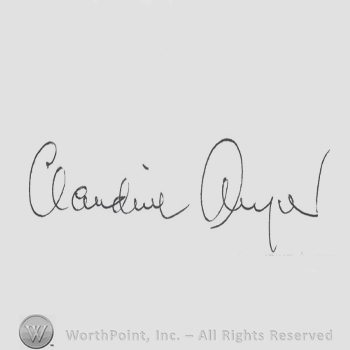 Mark with Signature: Claudine Auger. | #562035
